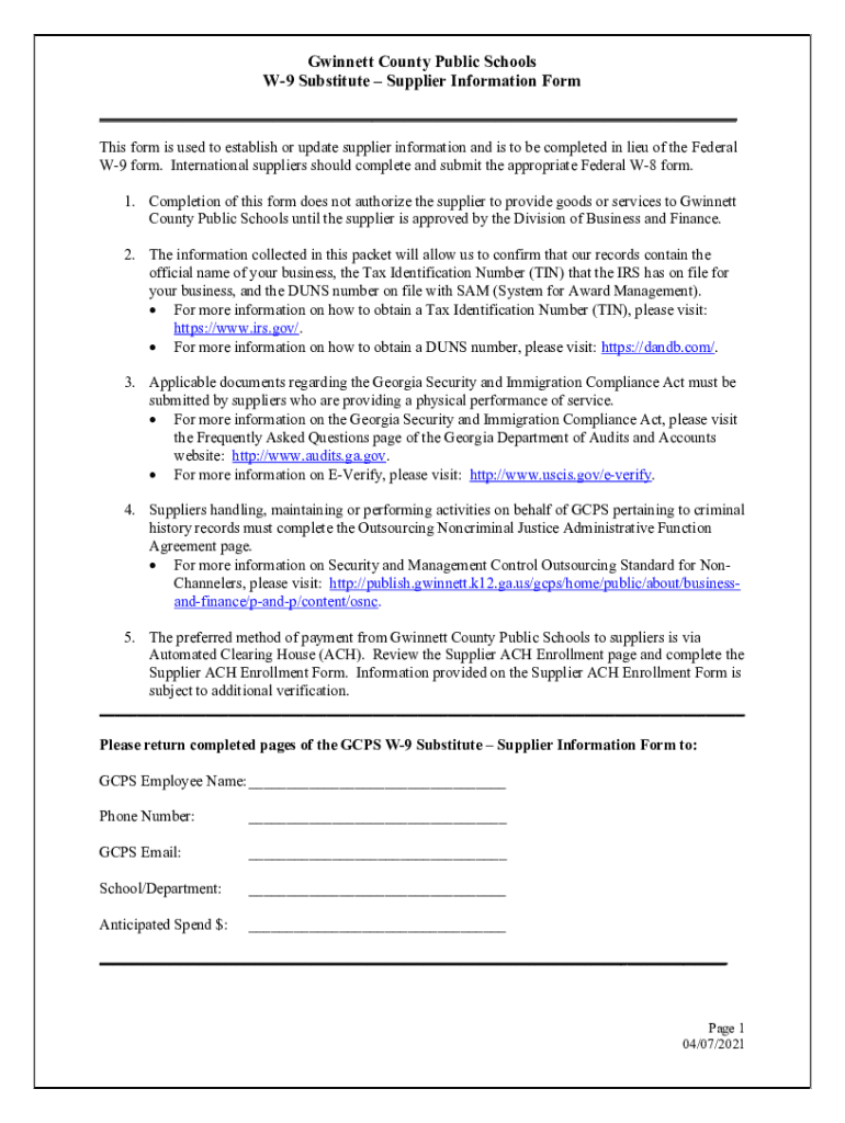 Fillable Online publish.gwinnett.k12.ga.usresourcesform ...