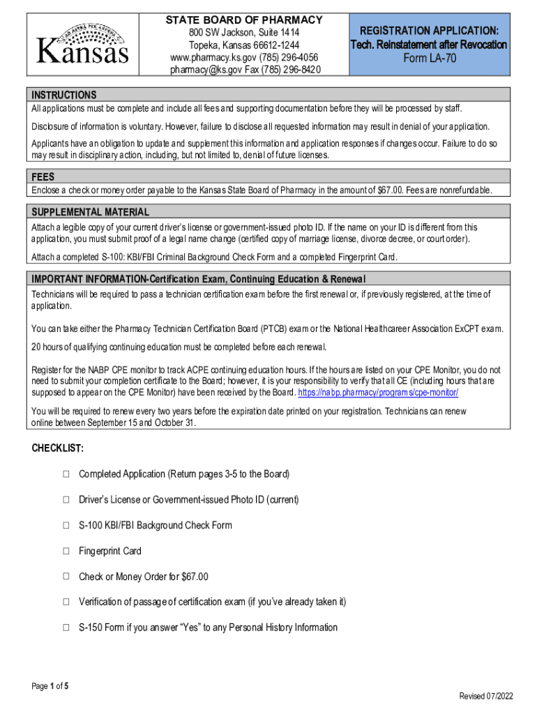Fillable Online Form LA-70 Fax Email Print - pdfFiller