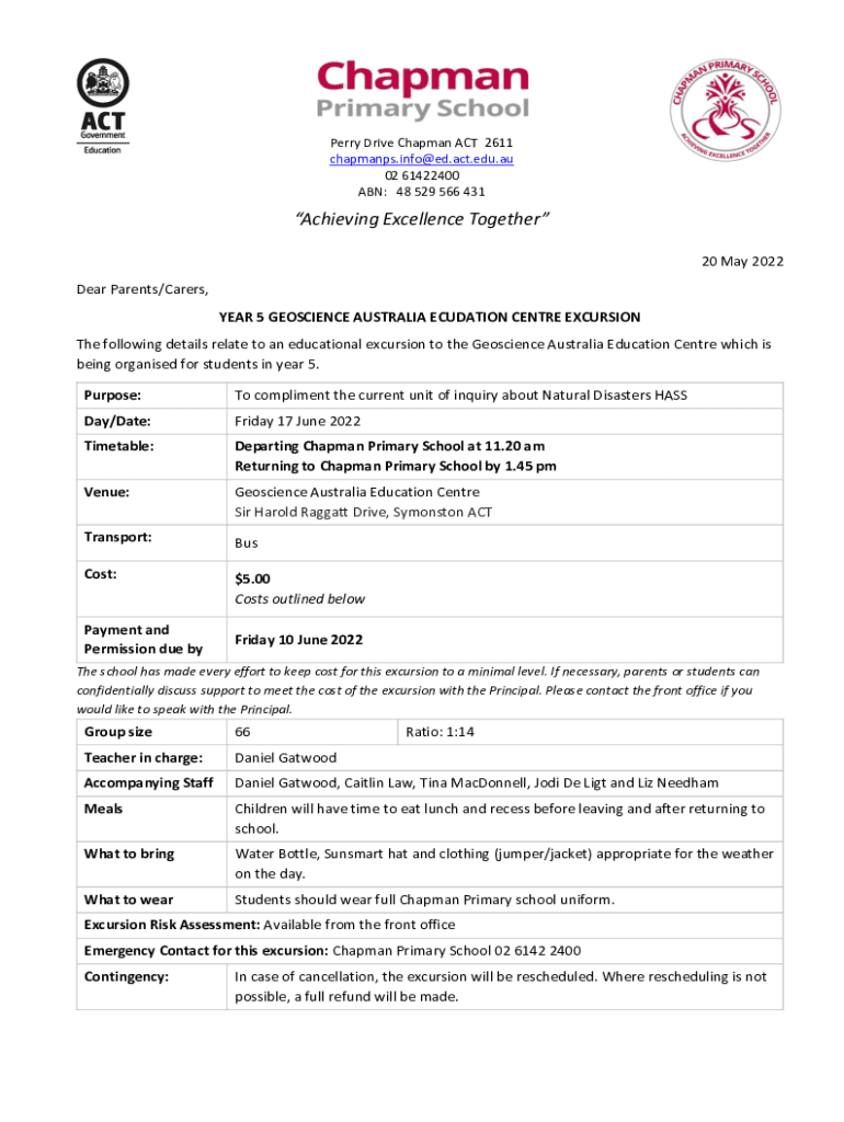 Fillable Online What's Happening at Chapman Primary School Fax Email ...