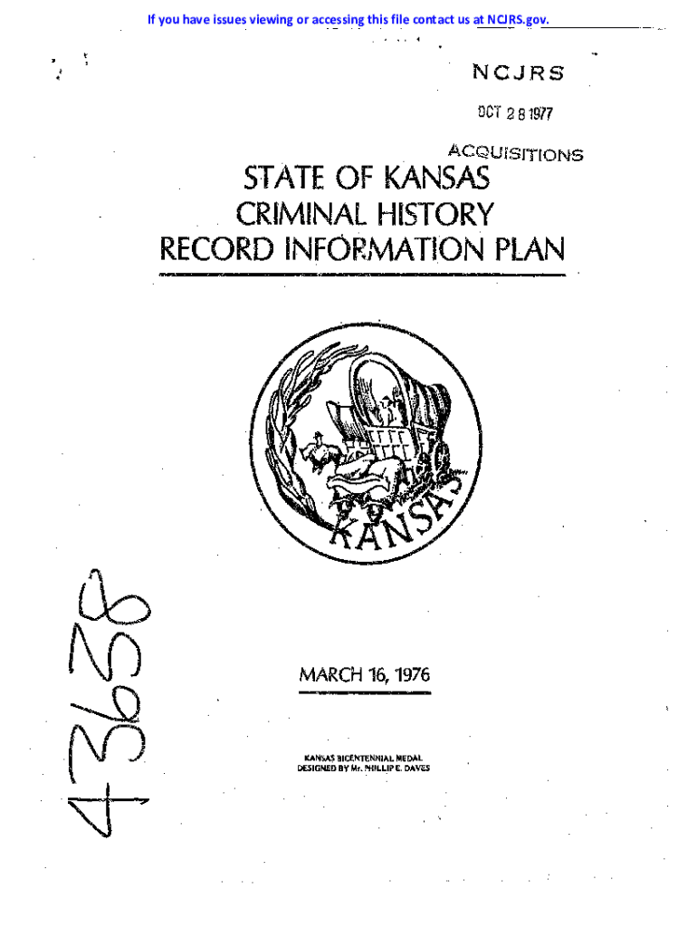 Fillable Online STATE OF KANSAS CRIMINAL HISTORY RECORD INFOR,MATION ...