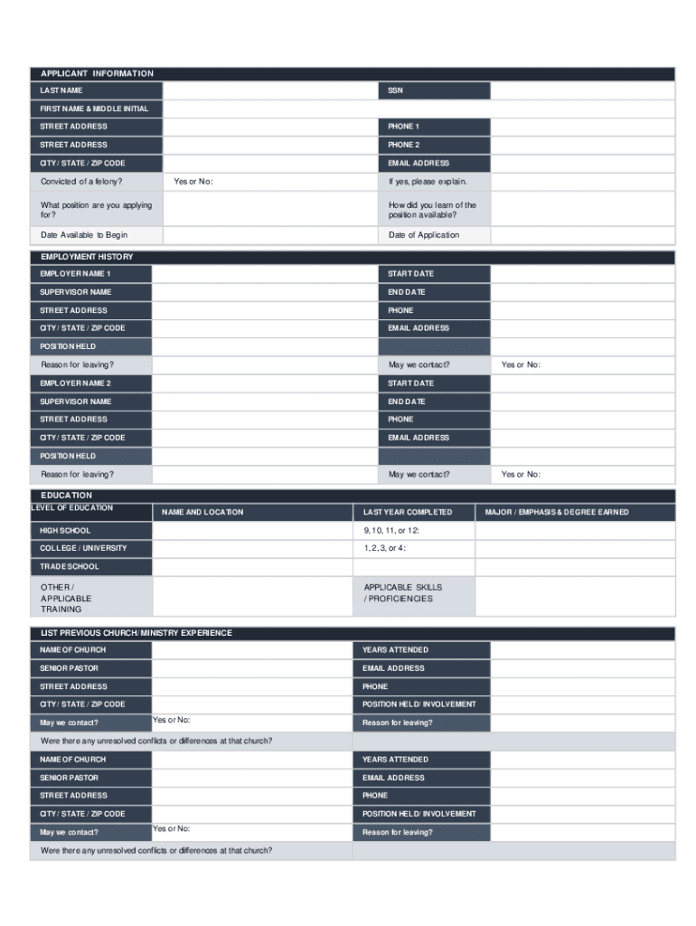 Fillable Online wscog.orgFillable-Youth-Pastor-ApplicationGeneral ...