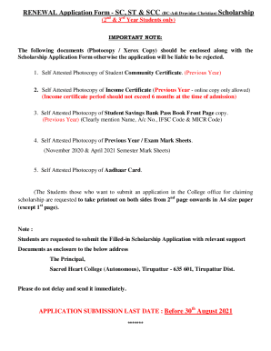 Fillable Online www.studocu.comindocument2020-21-SC-ST-Renewal ...