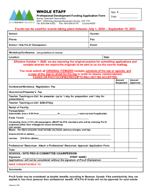 Fillable Online docslib.orgprofessional-development-fundingProfessional Development Funding ...