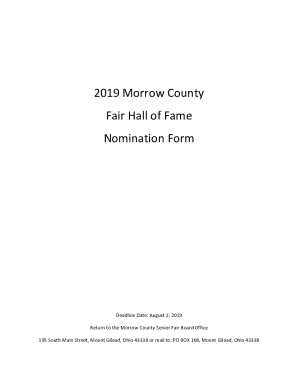 Fillable Online Welcome to the 171st Morrow County Fair - Morrow County ...