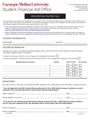 Fillable Online 2022-2023 Non-Tax Filer Form Fax Email Print - pdfFiller