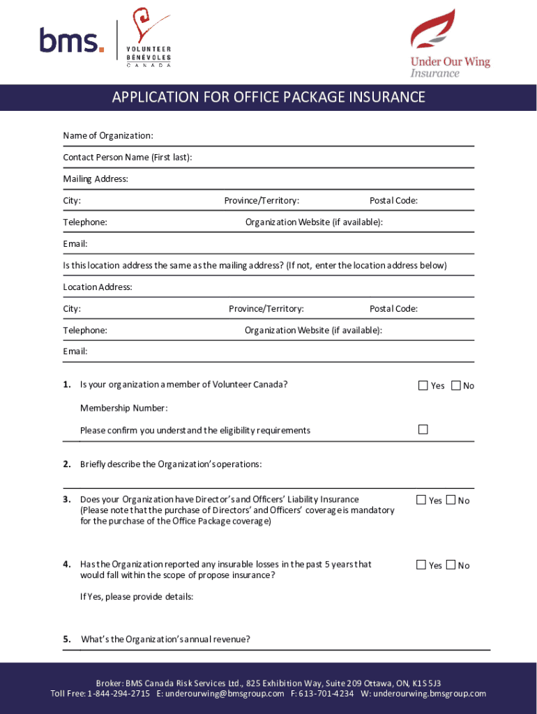 Fillable Online Assurance Wireless Application Form: the Form in ...