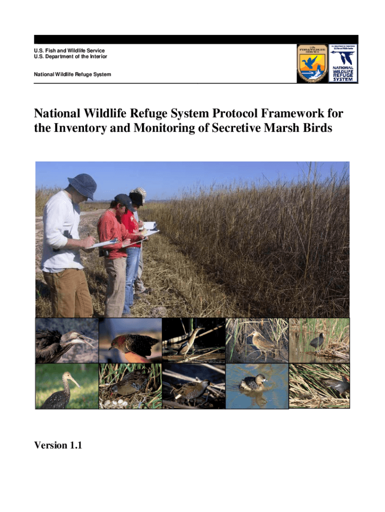 Fillable Online National Wildlife Refuge System Protocol Framework for ...