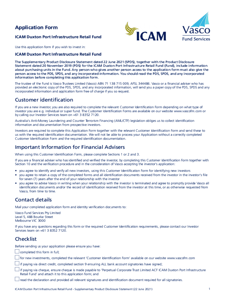 Fillable Online vascofm.comicam-duxton-port-infrastructure-retail-fundICAM Duxton Port ...