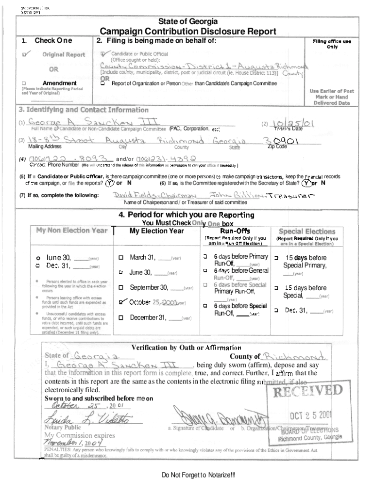 Fillable Online www.augustaga.govDocumentCenterViewCampaign ...
