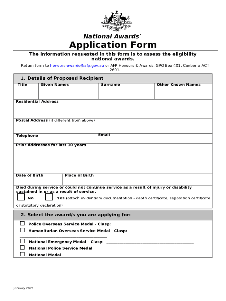Award Application TemplateJotAward Application TemplateJotAward ...