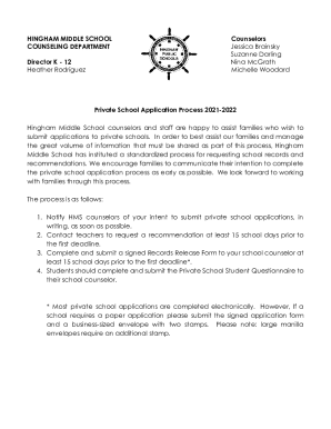 Fillable Online Private School Application forms Fax Email Print ...