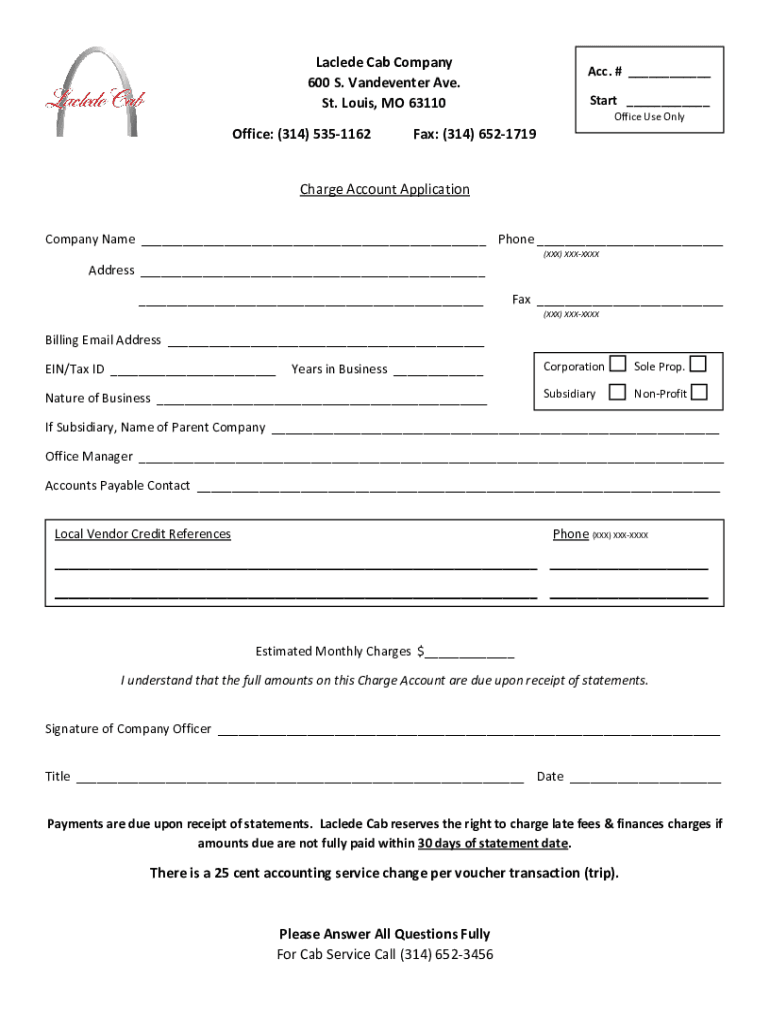 Fillable Online laclede-cab-co-mo-1.hub.bizGeneral Office - Laclede Cab - Taxicab Services - 600 ...