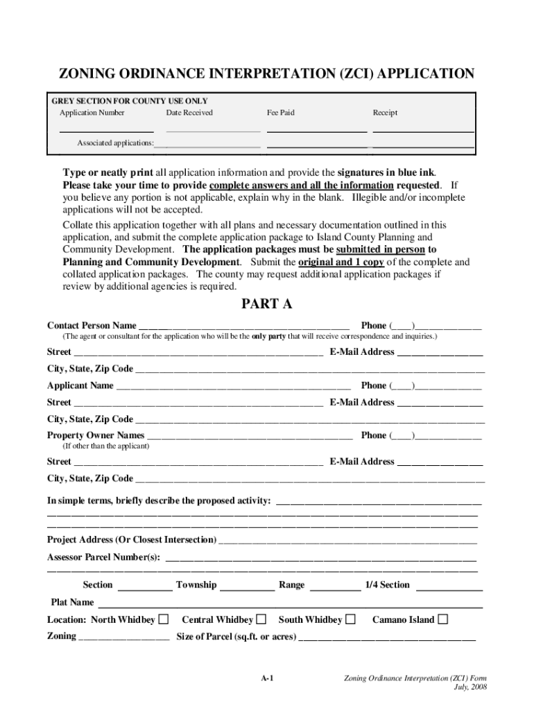 Fillable Online Zoning Ordinance Interpretation Fax Email Print - pdfFiller