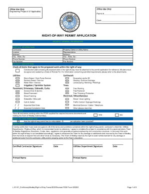 Fillable Online Revised ROW Form 020222.pdf Fax Email Print - pdfFiller