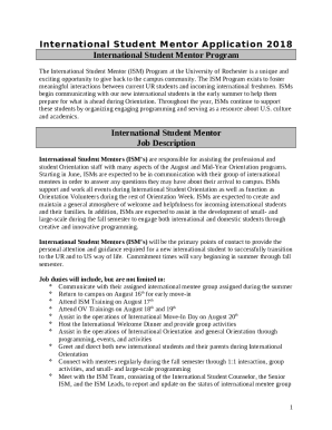PDF International Student Mentor Program - University of Rochester's ...