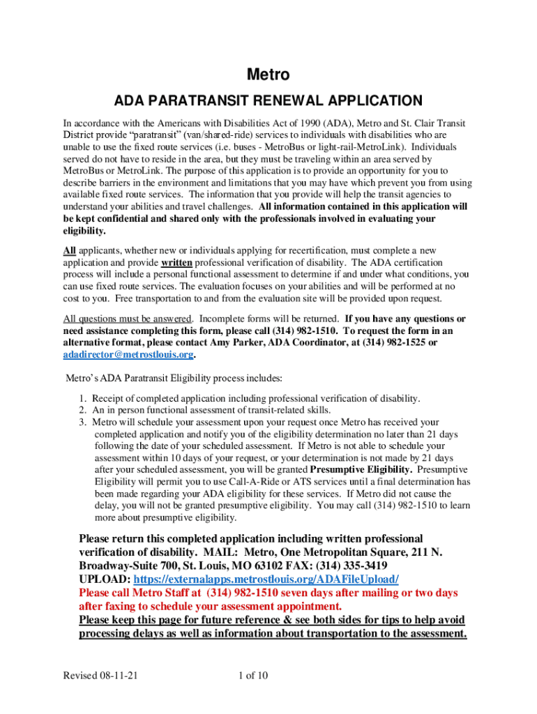 Fillable Online ADA Paratransit - Accessible Services - King County ...