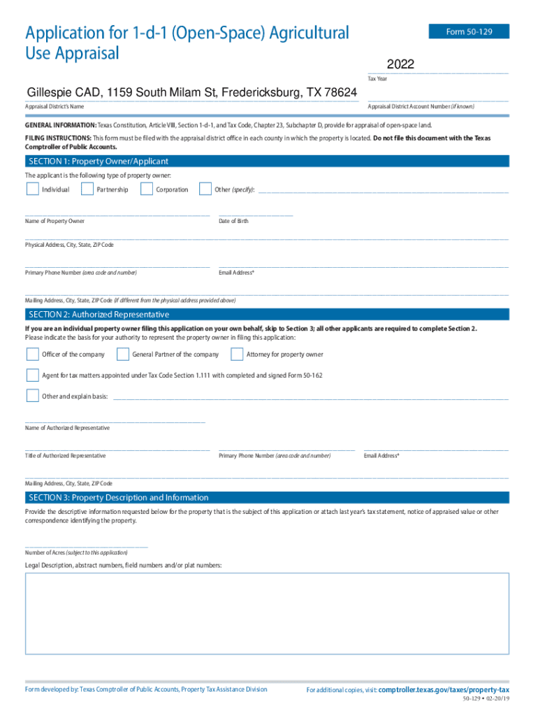 Fillable Online www.gillespiecad.org data uploaded50-129 Application ...