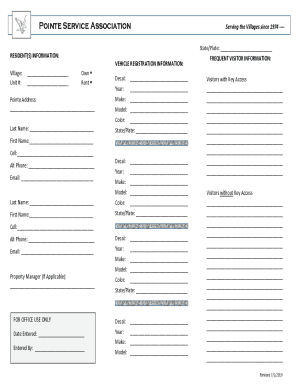 Fillable Online Resident Information Form Fax Email Print - pdfFiller