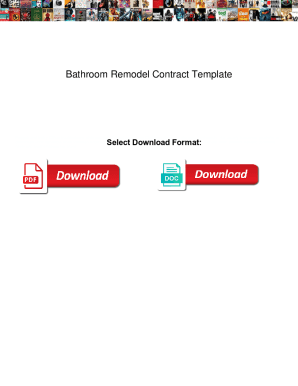 Fillable Online Bathroom Remodel Contract Template. Bathroom Remodel ...