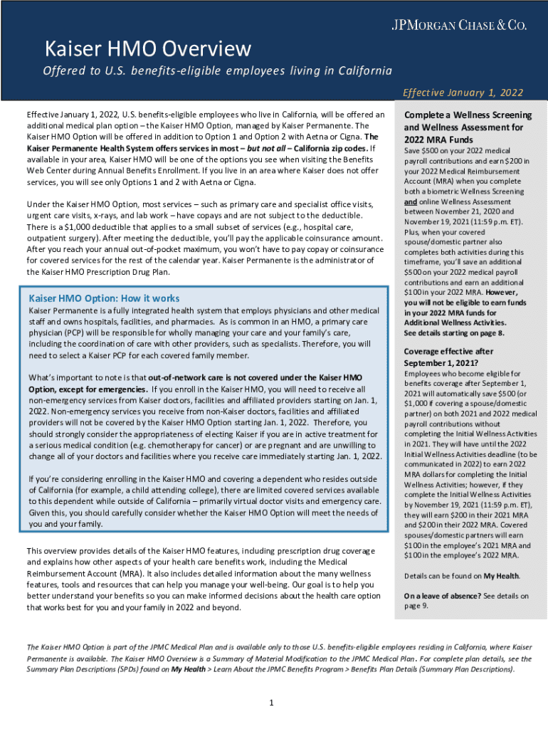 Fillable Online Advantage PlusKaiser Permanente - MedicareFederal ...