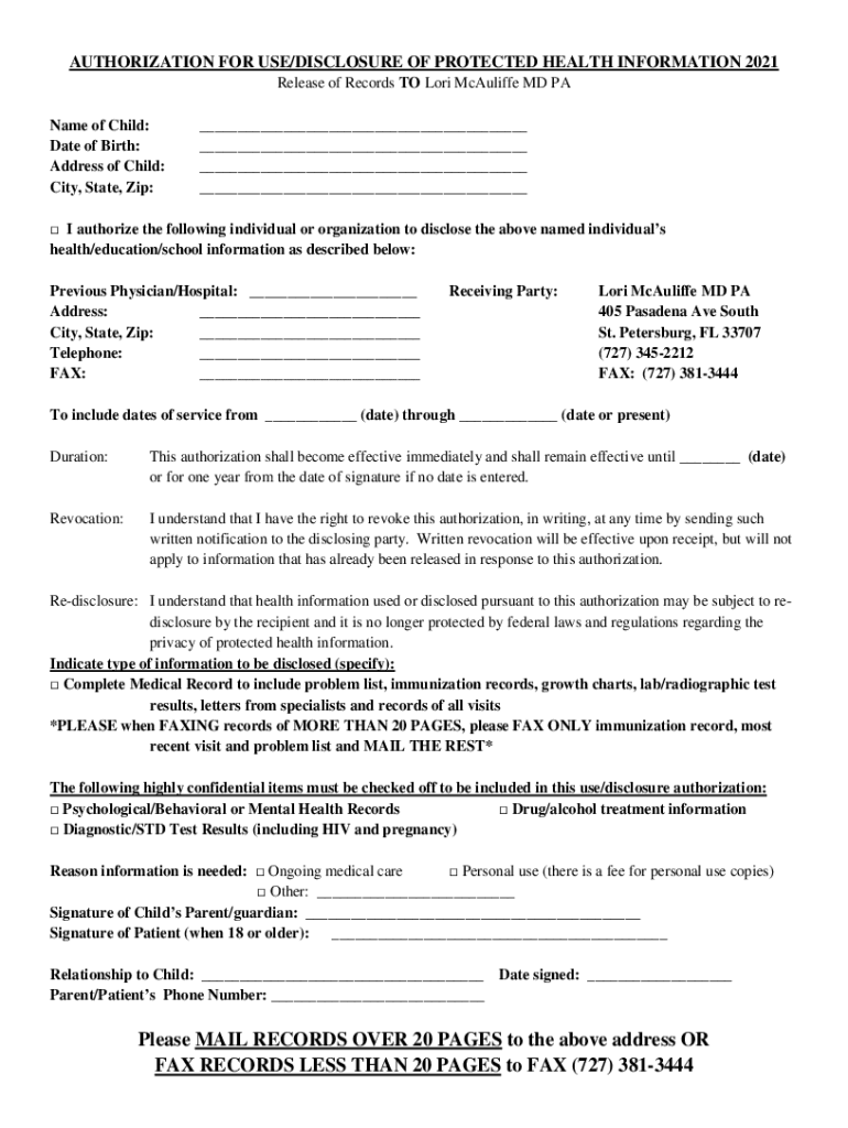 Fillable Online HIPAA Release Form - HIPAA Journal264-What is the ...