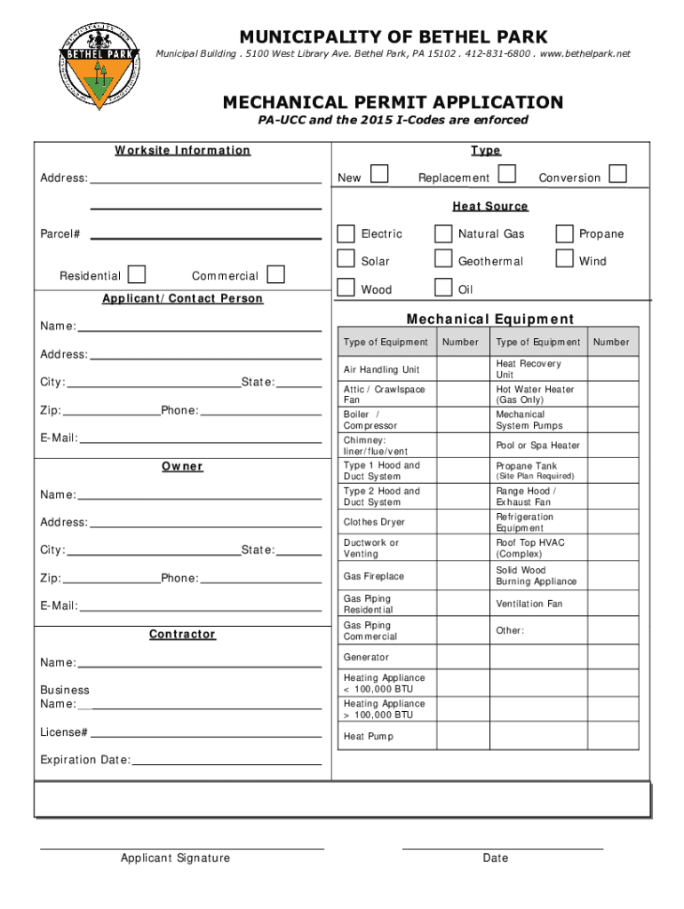 Fillable Online PDF Commercial Building Permit Application - Bethel ...