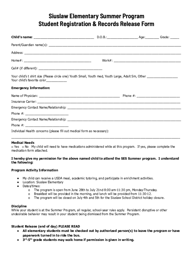Fillable Online 2022 Summer student registration form-Keppol.docx Fax ...