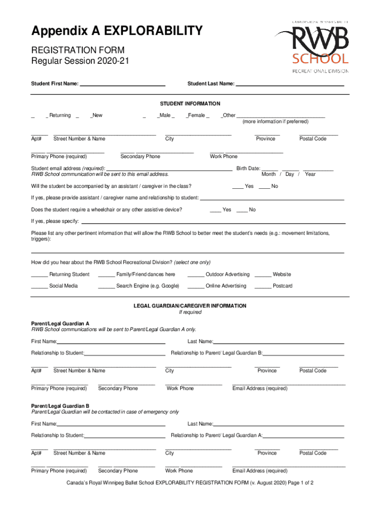 Fillable Online www.rwb.orguploadsdocumentsAppendix A EXPLORABILITY - rwb.org Fax Email Print ...
