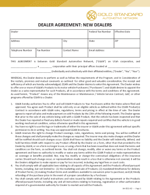 Fillable Online www.lawinsider.comdealer-management-agreementDEALER MANAGEMENT AGREEMENT Sample ...