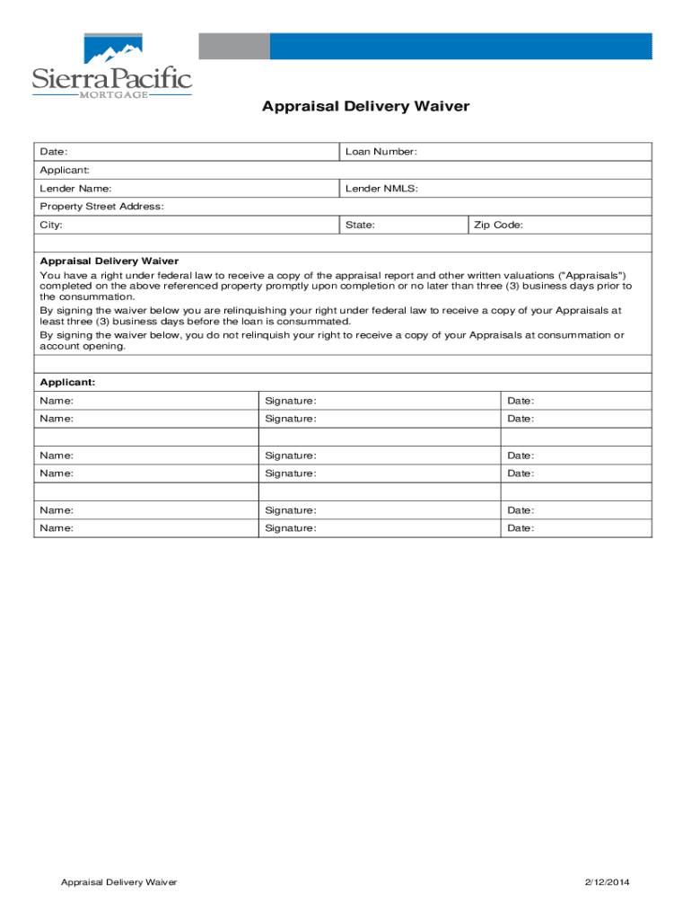 Fillable Online www.rocketmortgage.comlearnappraisal-waiverAppraisal ...