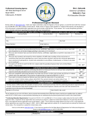 Fillable Online How can I renew my Professional License (PLA ...