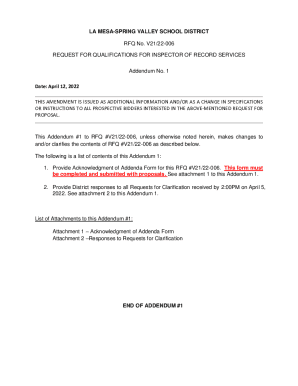 Fillable Online RFQ No. V21/22-001 REQUEST FOR QUALIFICATIONS FOR ... Fax Email Print - pdfFiller
