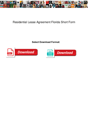 Fillable Online Residential Lease Agreement Florida Short Form ...