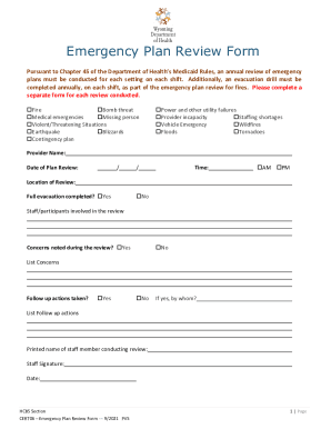 Fillable Online PDF Emergency Plan Review Form - Wyoming Department of ...