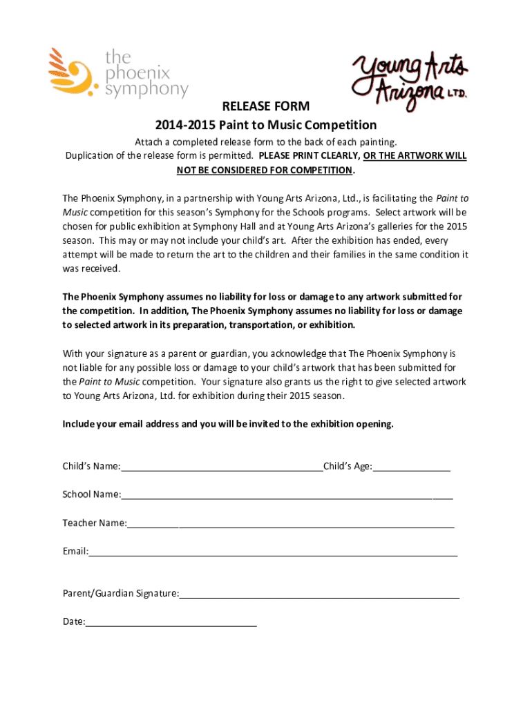 Fillable Online FREE 10+ Artwork Release Forms in PDFMS WordFREE 10 ...