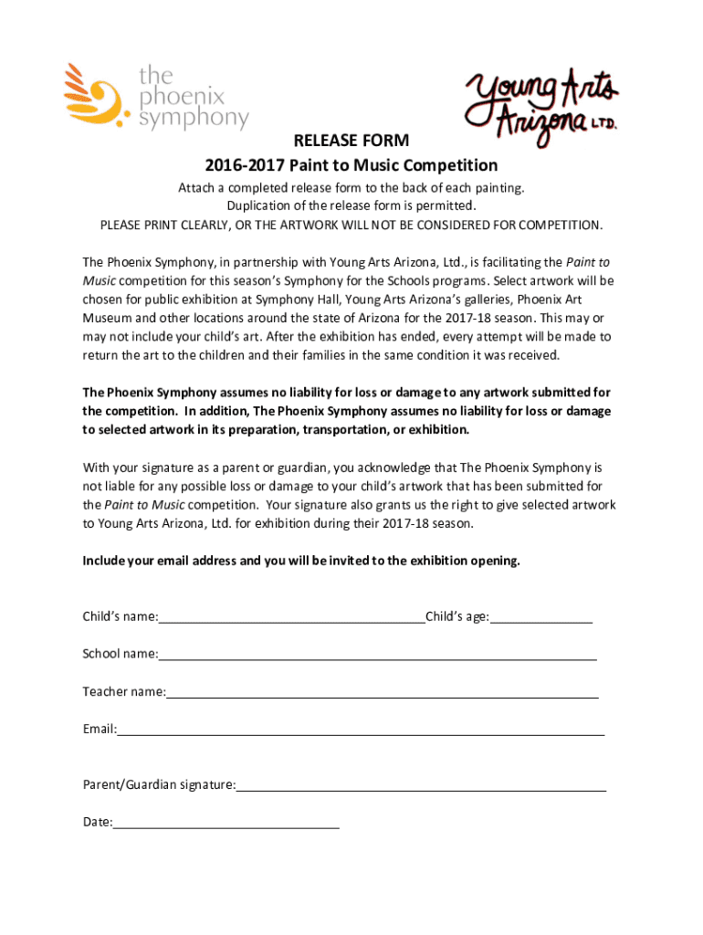 Fillable Online FREE Music Release Form PDF, WORD - SampleformsFREE ...