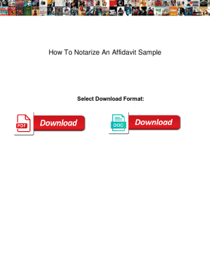 Fillable Online How To Notarize An Affidavit Sample. How To Notarize An ...