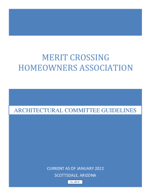 Fillable Online MERIT CROSSING HOMEOWNERS ASSOCIATION. ARCHITECTURAL ...