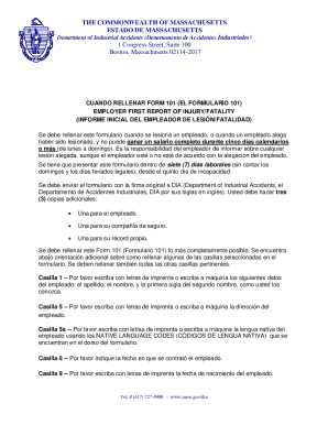 Fillable Online DIA Form 101 Instructions Spanish.doc Fax Email Print ...