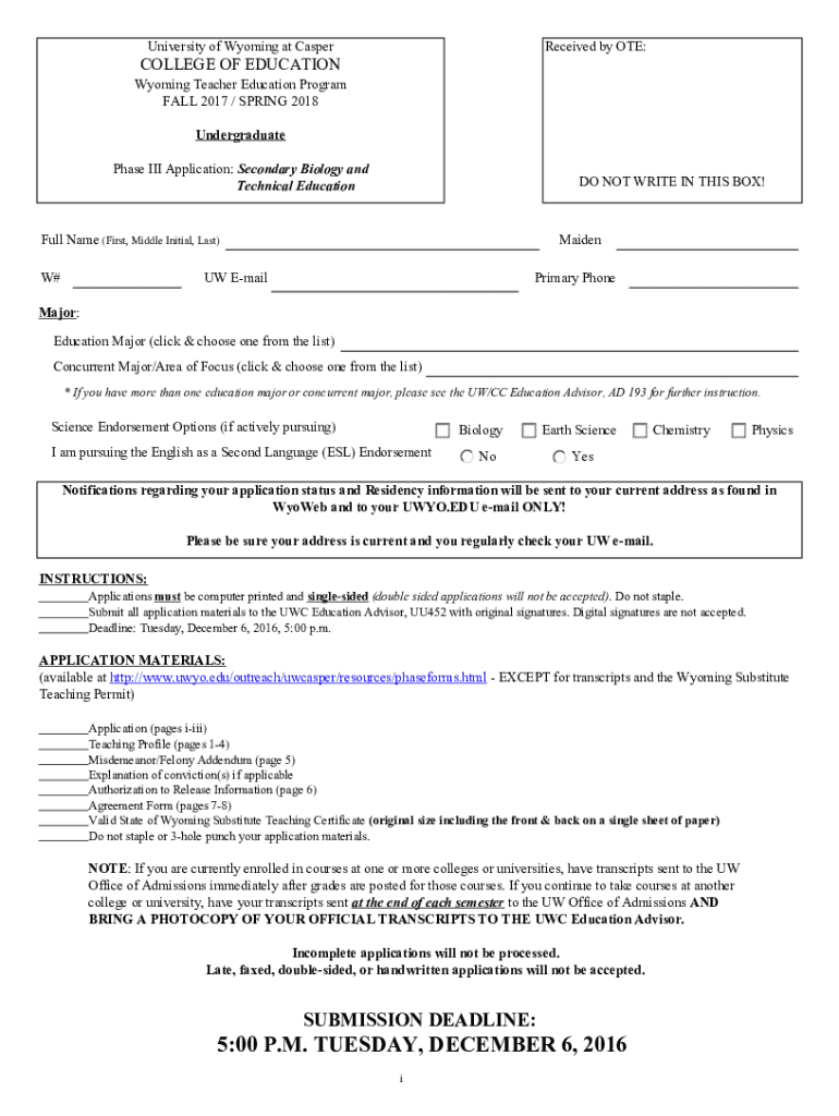 Fillable Online University of Wyoming - Profile, Rankings and DataUS ...