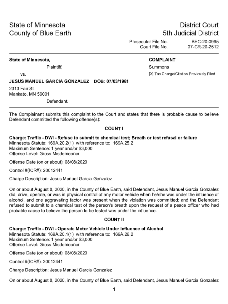 Fillable Online mss blueearthcountymn BEC-20-0995 Fax Email Print ...