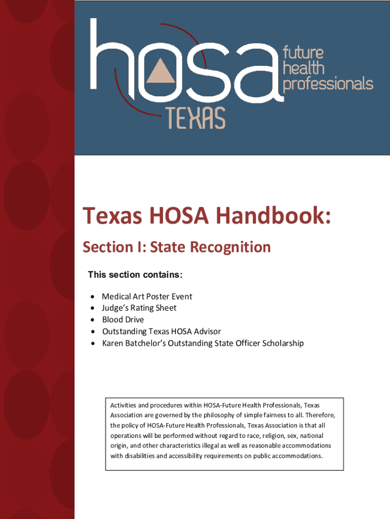 Fillable Online This section contains - Texas HOSA Fax Email Print ...