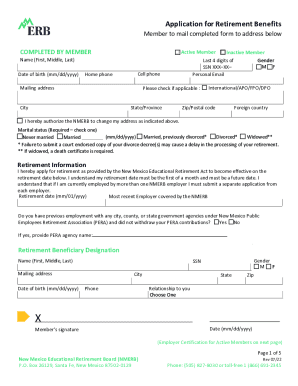 Fillable Online Request for Refund and/or Rollover (Active Member) - nmerb.org Fax Email Print ...