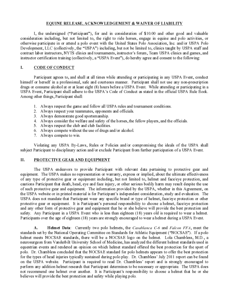 Fillable Online www.lawinsider.comclauseacknowledgementAcknowledgement, Release and Waiver of ...