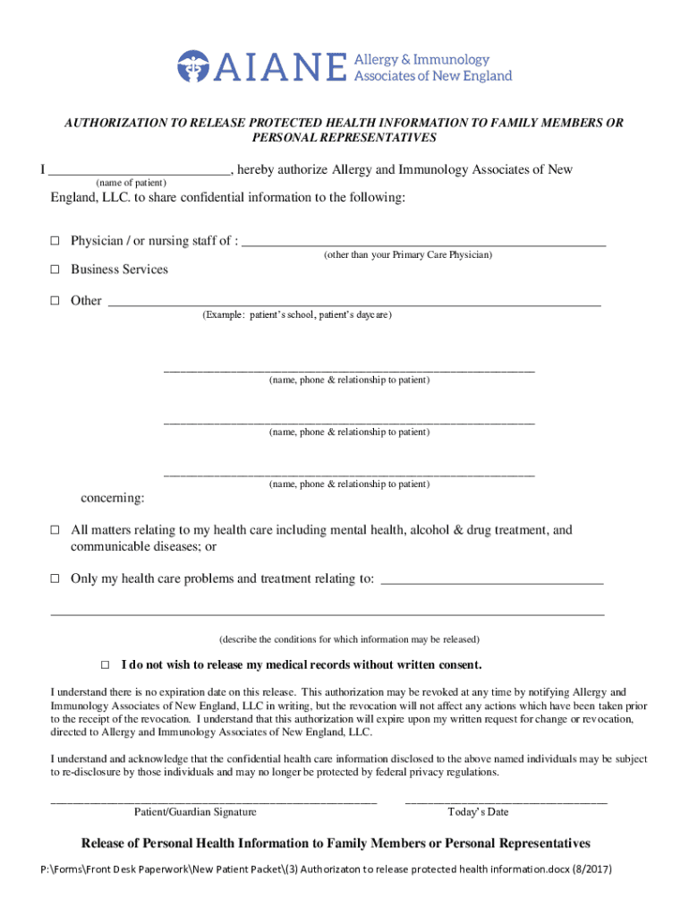 Fillable Online Authorization to Release Protected ... - Carilion ...