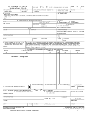 Fillable Online Solicitation 19EG3021Q0015 FAC 7901-Overhead Coiling ...