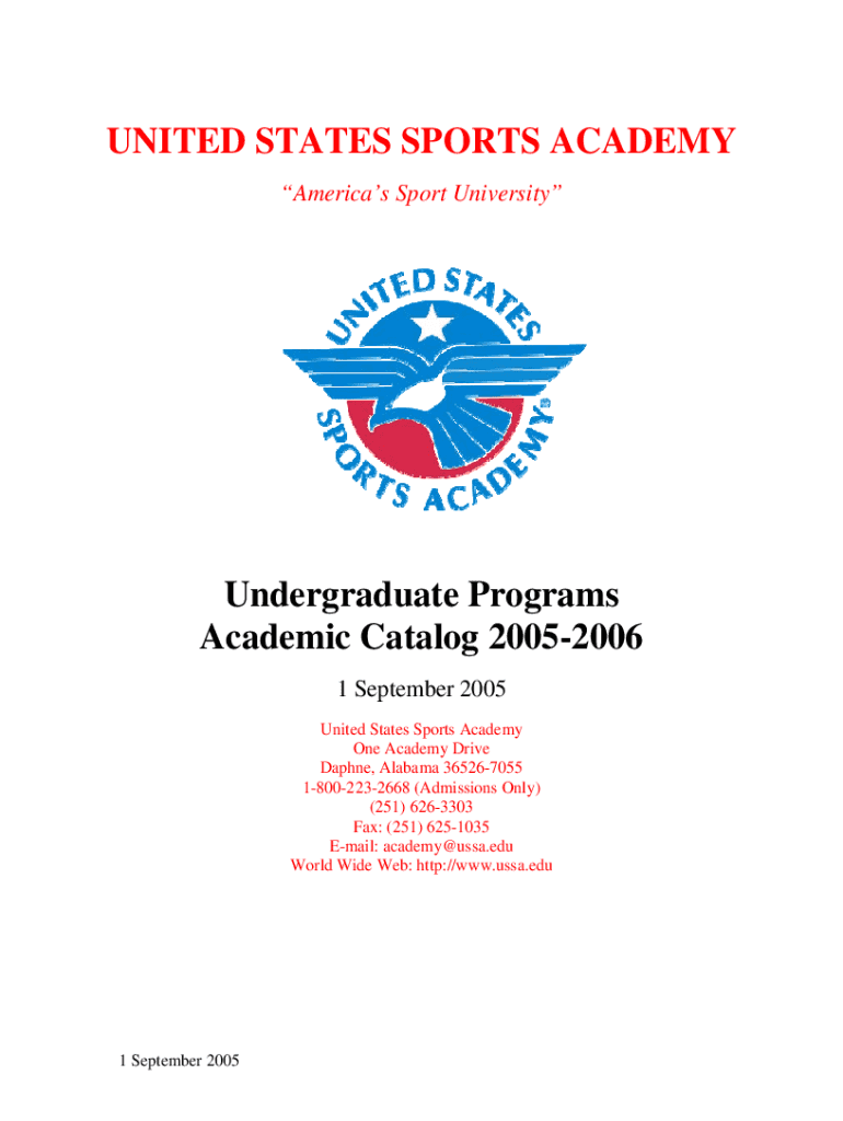 Fillable Online ussa.edu assets catalogsUNITED STATES SPORTS ACADEMY ...