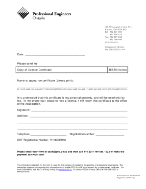 Fillable Online licence certificate replacement form - may 2022 ...