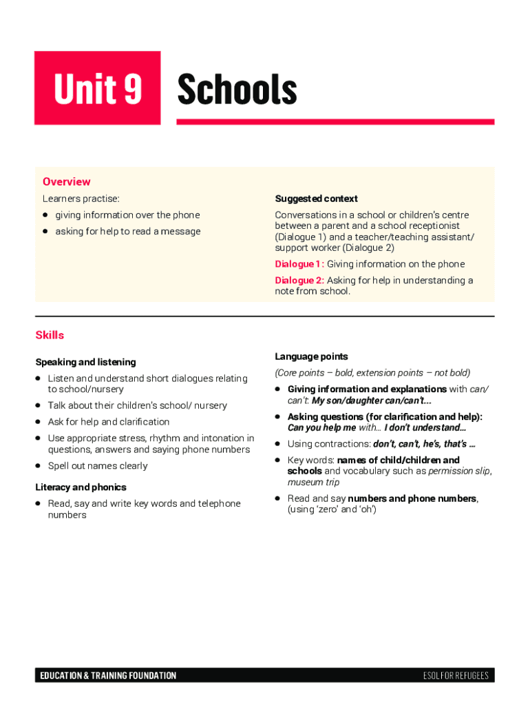 Fillable Online docshare.tips09-esol-teacher-notes-entry-1-unit09 ...