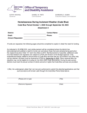 Fillable Online otda ny 22-ADM-09 - Attachment 4 - Code Blue Request ...
